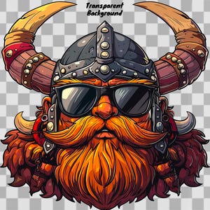 Funny Viking Clipart Viking Png Wearing Sun Glasses With Transparent ...