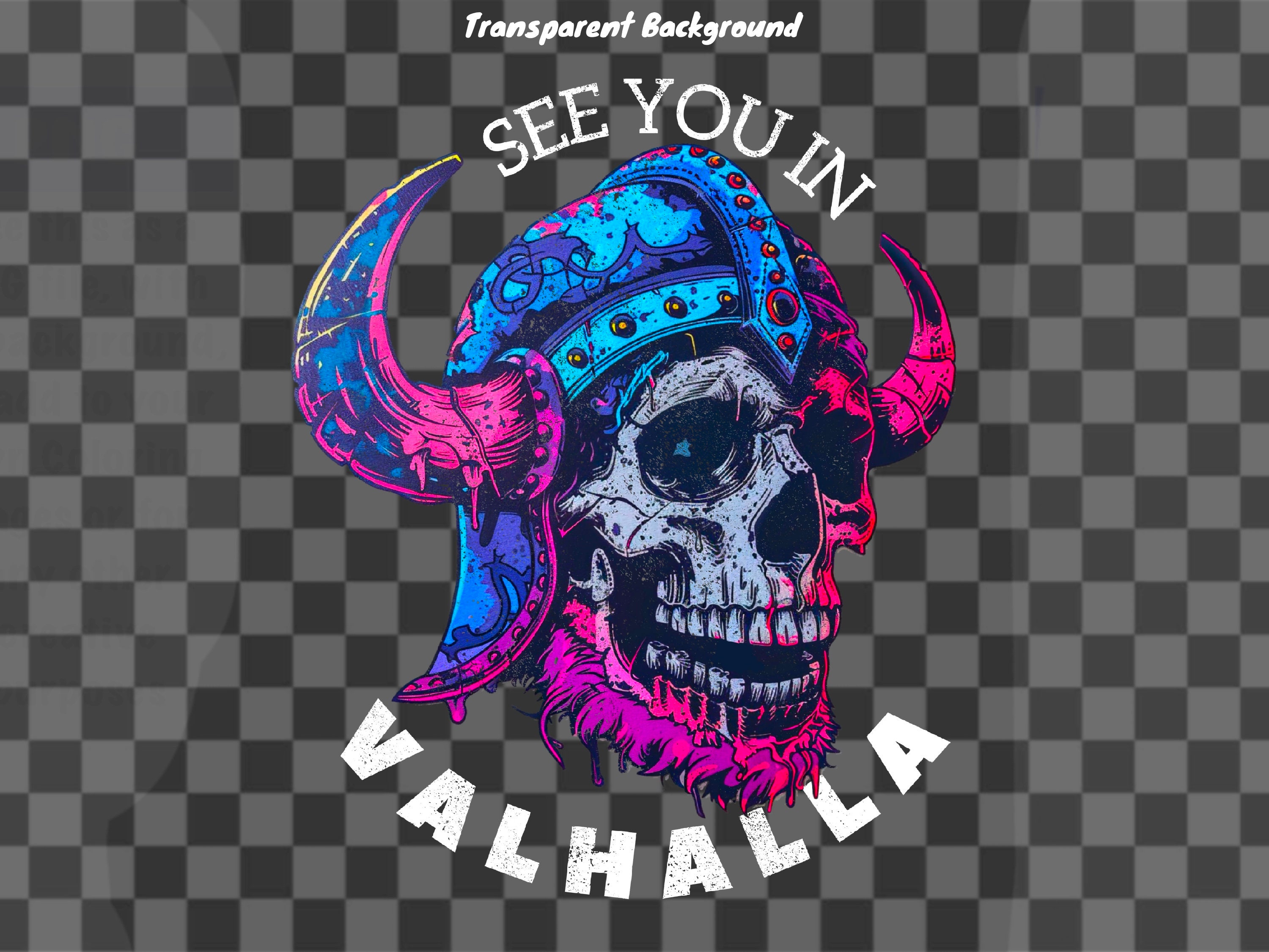 Viking Png Viking Skull Clipart See You in Valhalla With Transparent ...