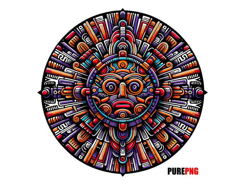 Aztec Png Aztec Sun Symbol Png Aztec Clipart Pattern Design - Etsy