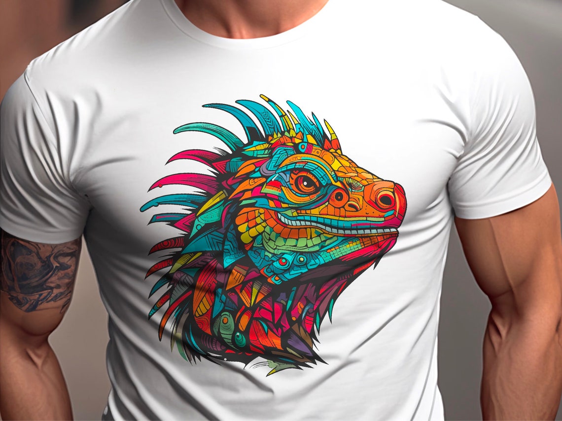 Colorful Aztec Iguana PNG: Commercial & Personal Use (digital Download ...