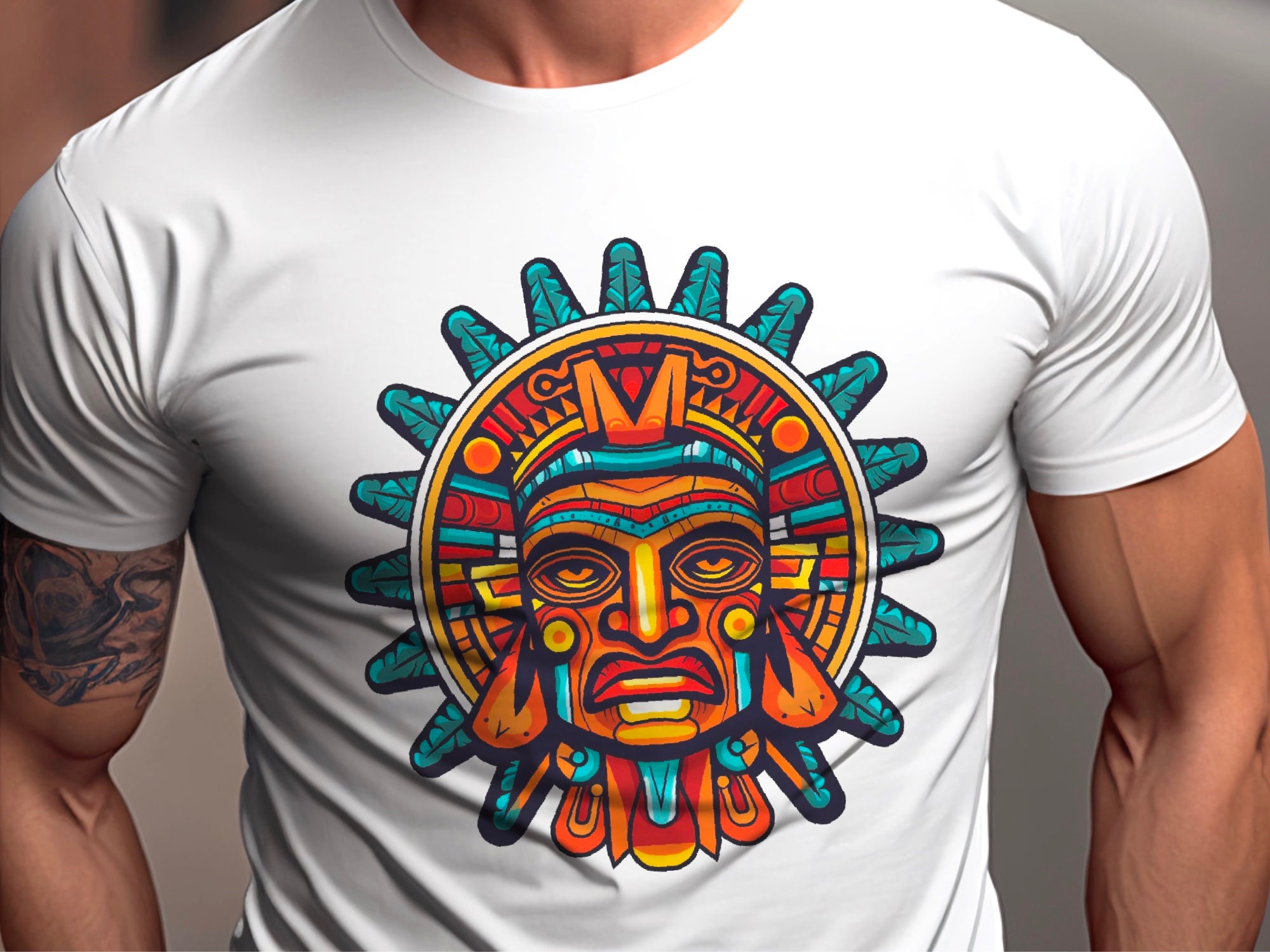 Aztec Sun Png Aztec Pngaztec Design Clipart Simple Aztec - Etsy
