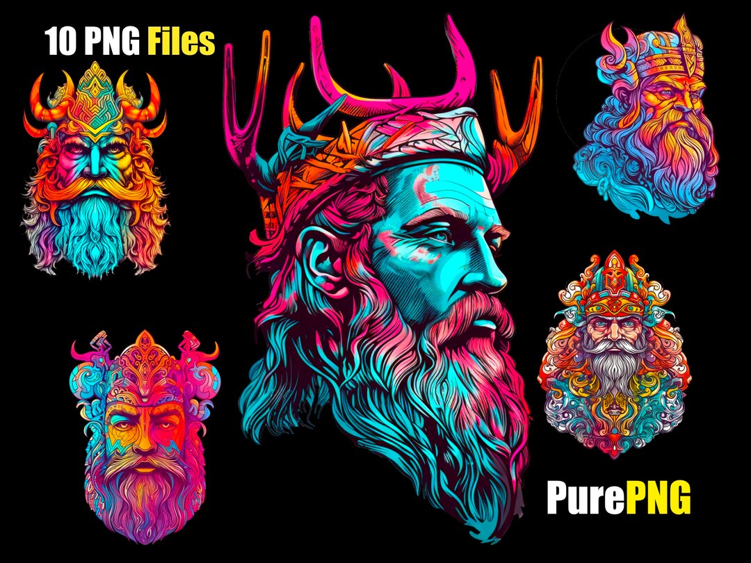 Viking Png Set of 10 Viking Kings Transparent Background Png for ...