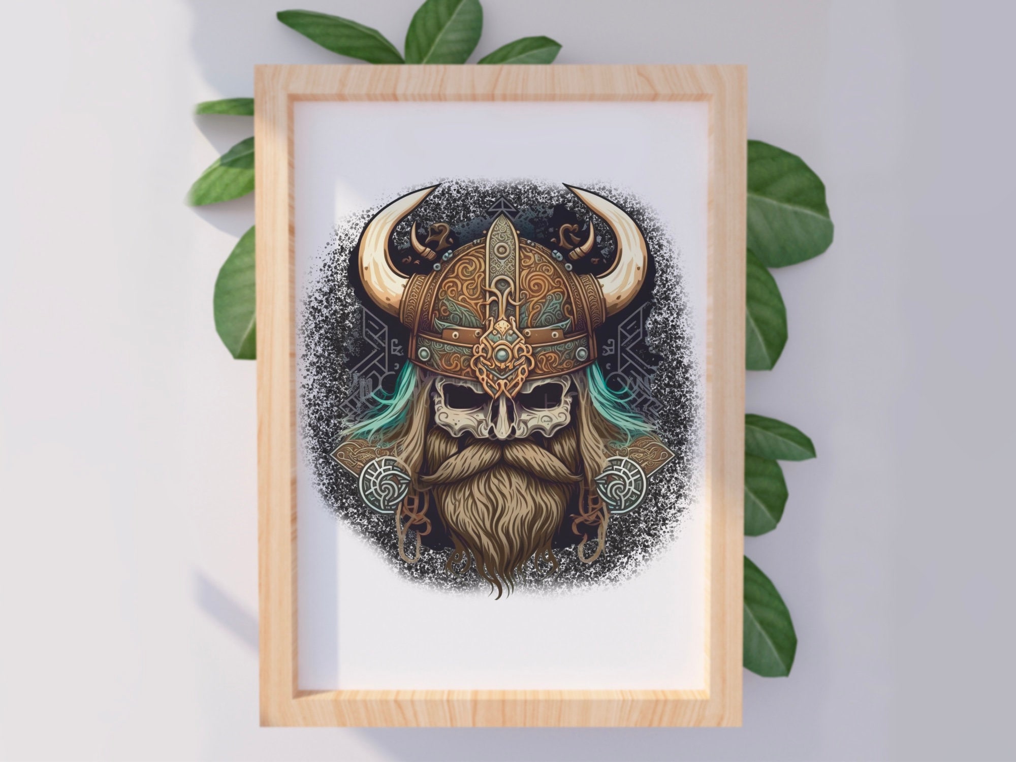 Viking Skull PNG: Spray Paint Pattern Digital Design (downloadable) - Etsy