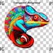 Colorful Chameleon Clipart: Vibrant PNG Design (digital Download) - Etsy