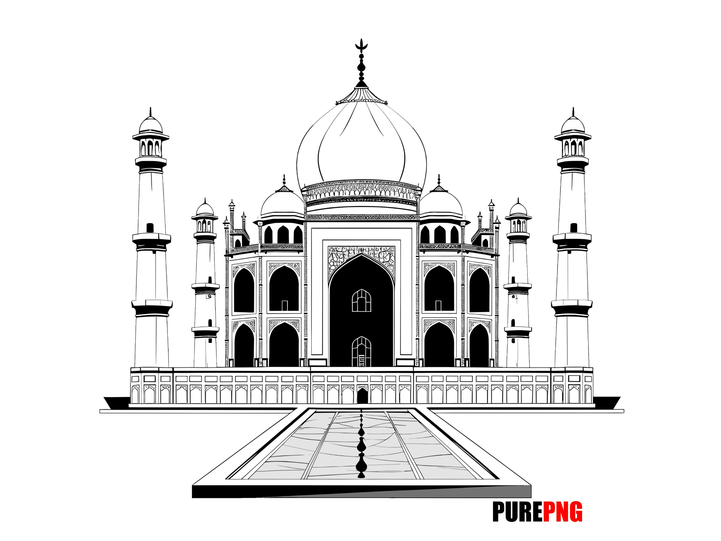 Taj Mahal PNG Clipart - Etsy
