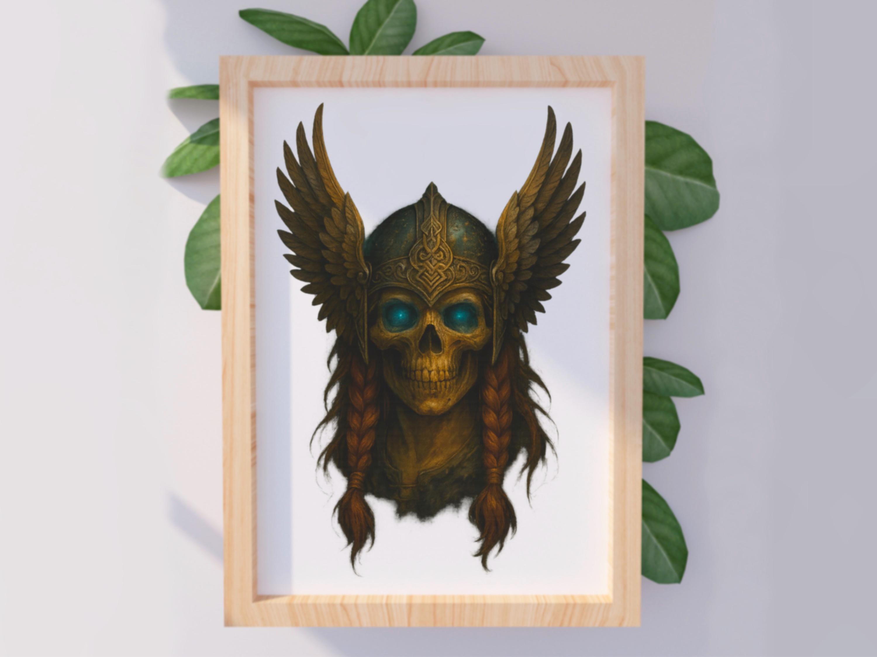 Valkyrie Skull PNG: Norse Warrior Woman Art (digital Download) - Etsy