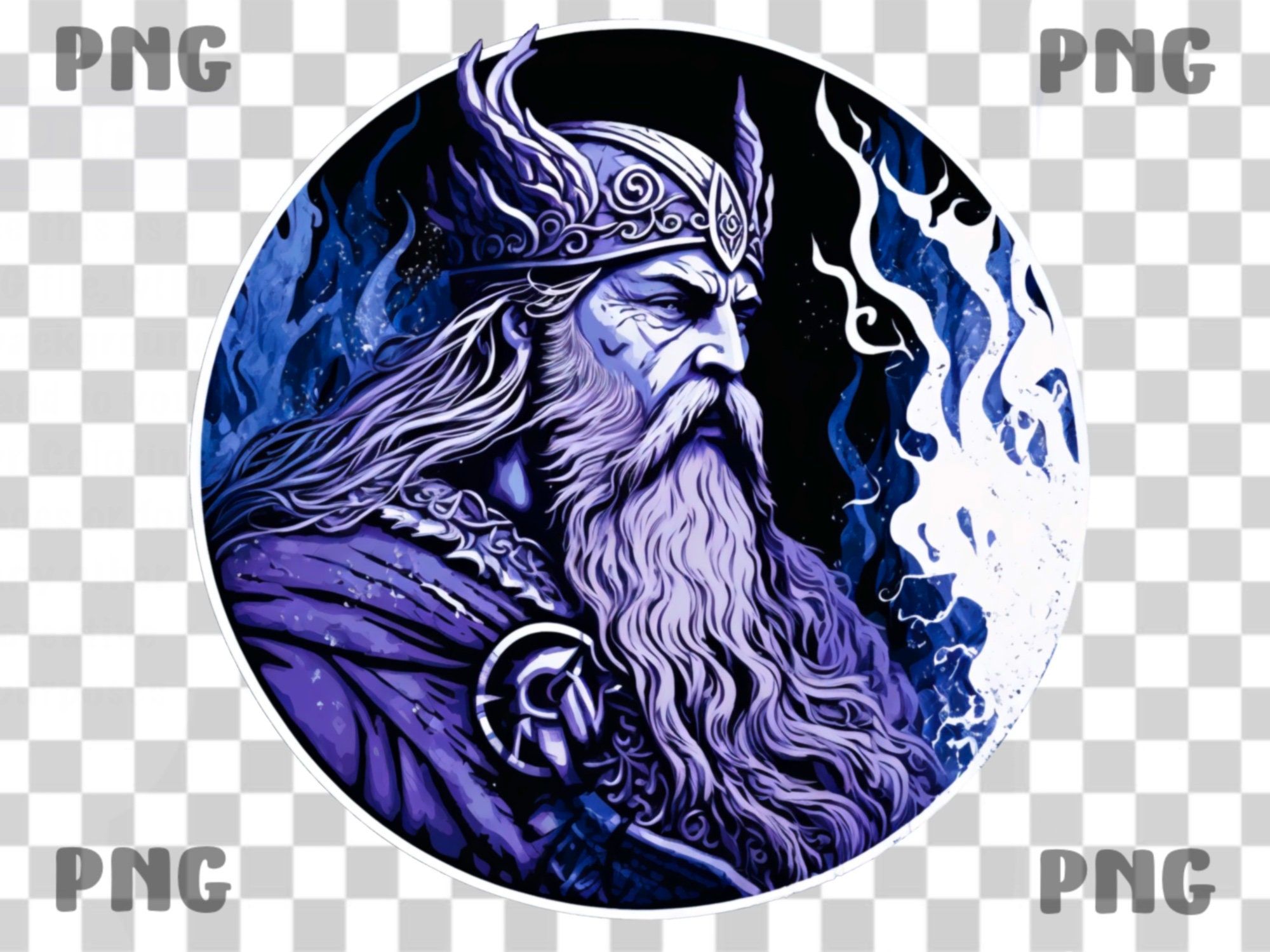 Odin Viking God Png, Valhalla, Norse Mythology Digital Design File ...