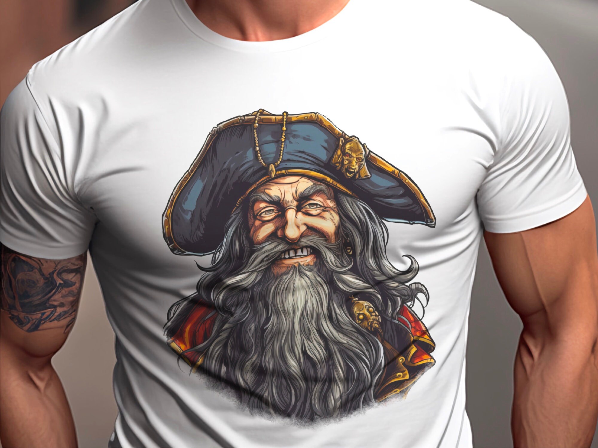 Pirate Captain PNG Clipart: Transparent Background, Commercial Use - Etsy