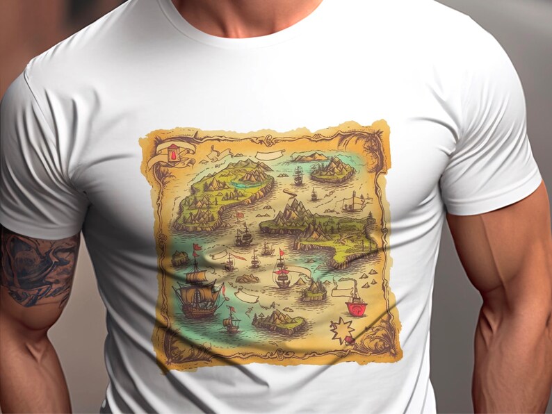Pirate Map PNG Clipart: Transparent Background, Commercial Use (digital ...