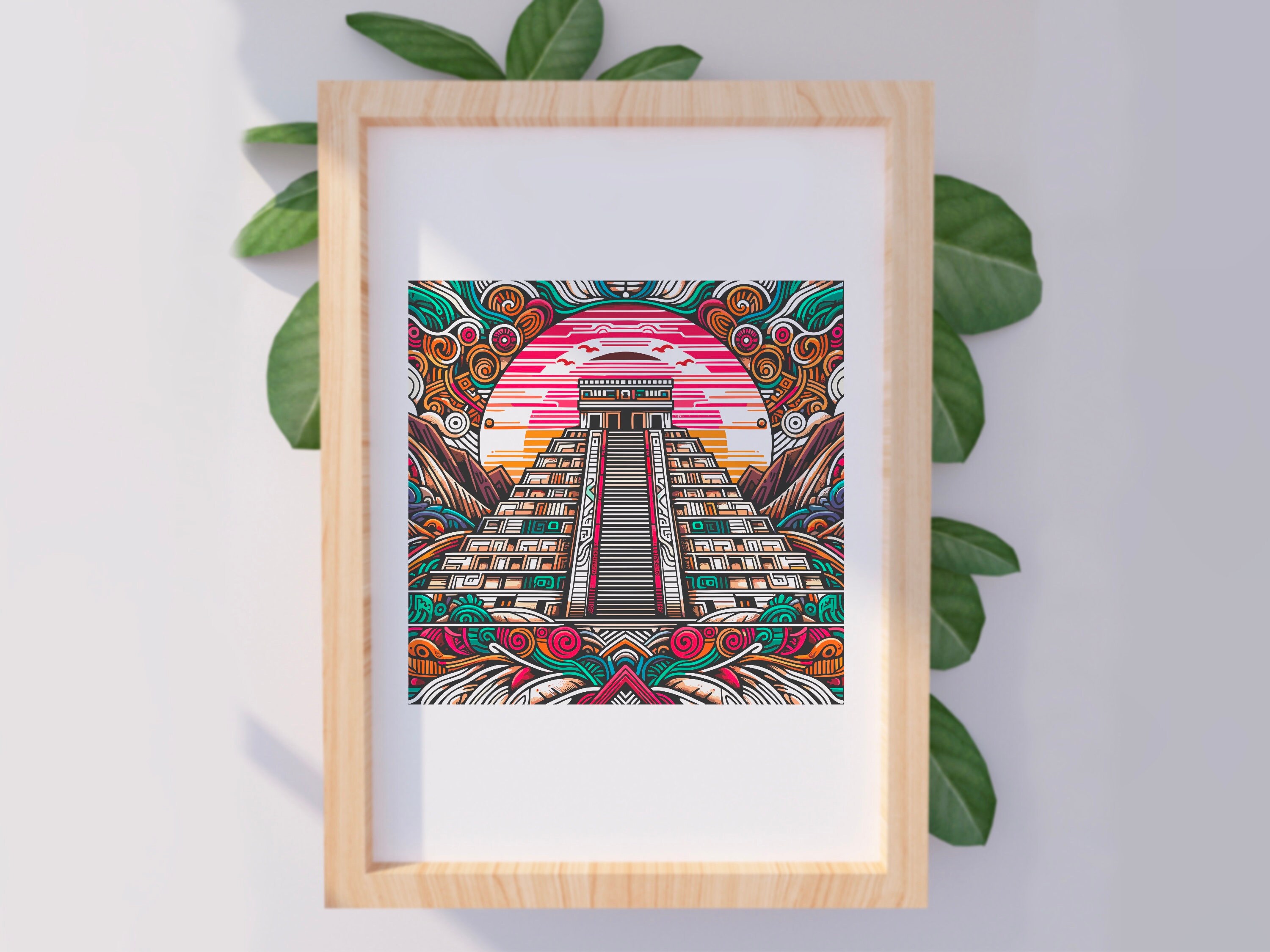 Aztec Png Aztec Temple Landscape Png Aztec Clipart Pattern - Etsy