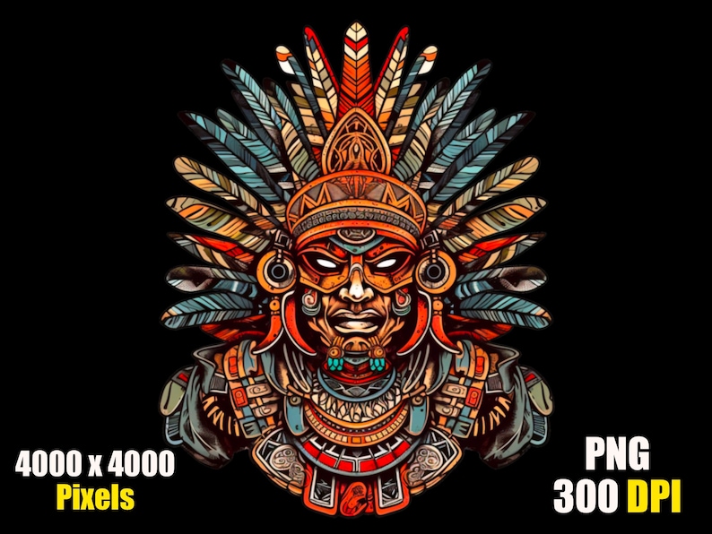 Azteca png Guerrero azteca png Diseño de imágenes prediseñadas - Etsy ...
