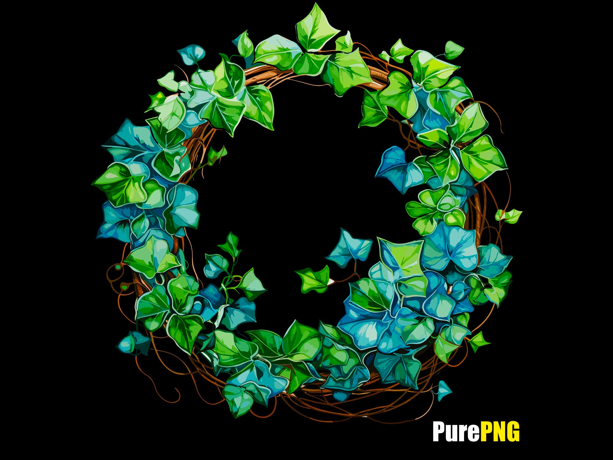 Watercolor Ivy Clipart Png Transparent Background, Ivy Plant Design for ...