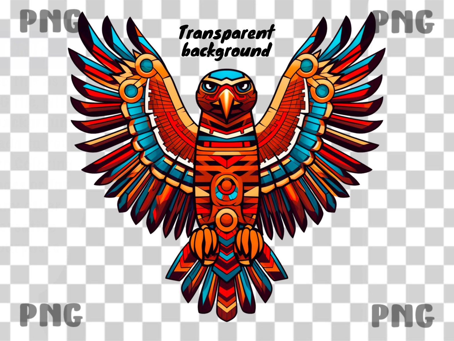 Aztec Eagle Png Aztec Png Aztec Design Clipart Simple Aztec - Etsy