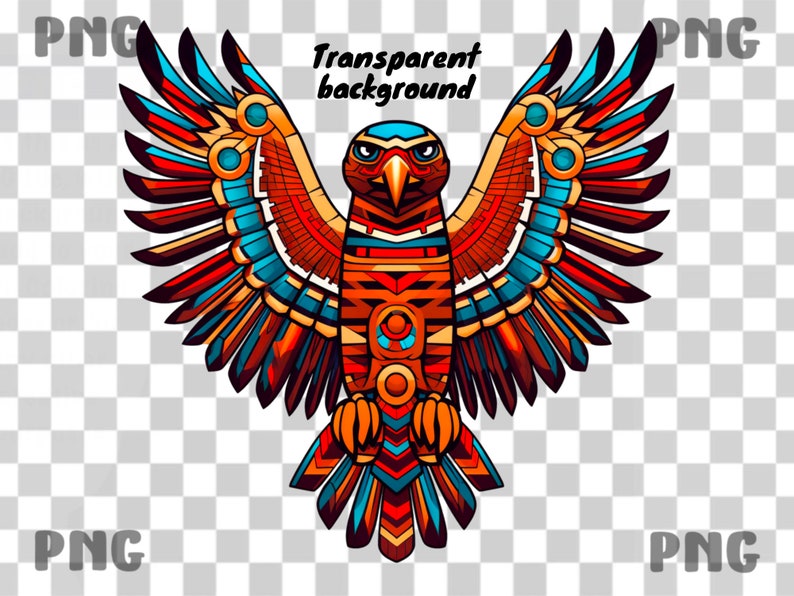 Aztec Eagle Png Aztec Png Aztec Design Clipart Simple Aztec - Etsy