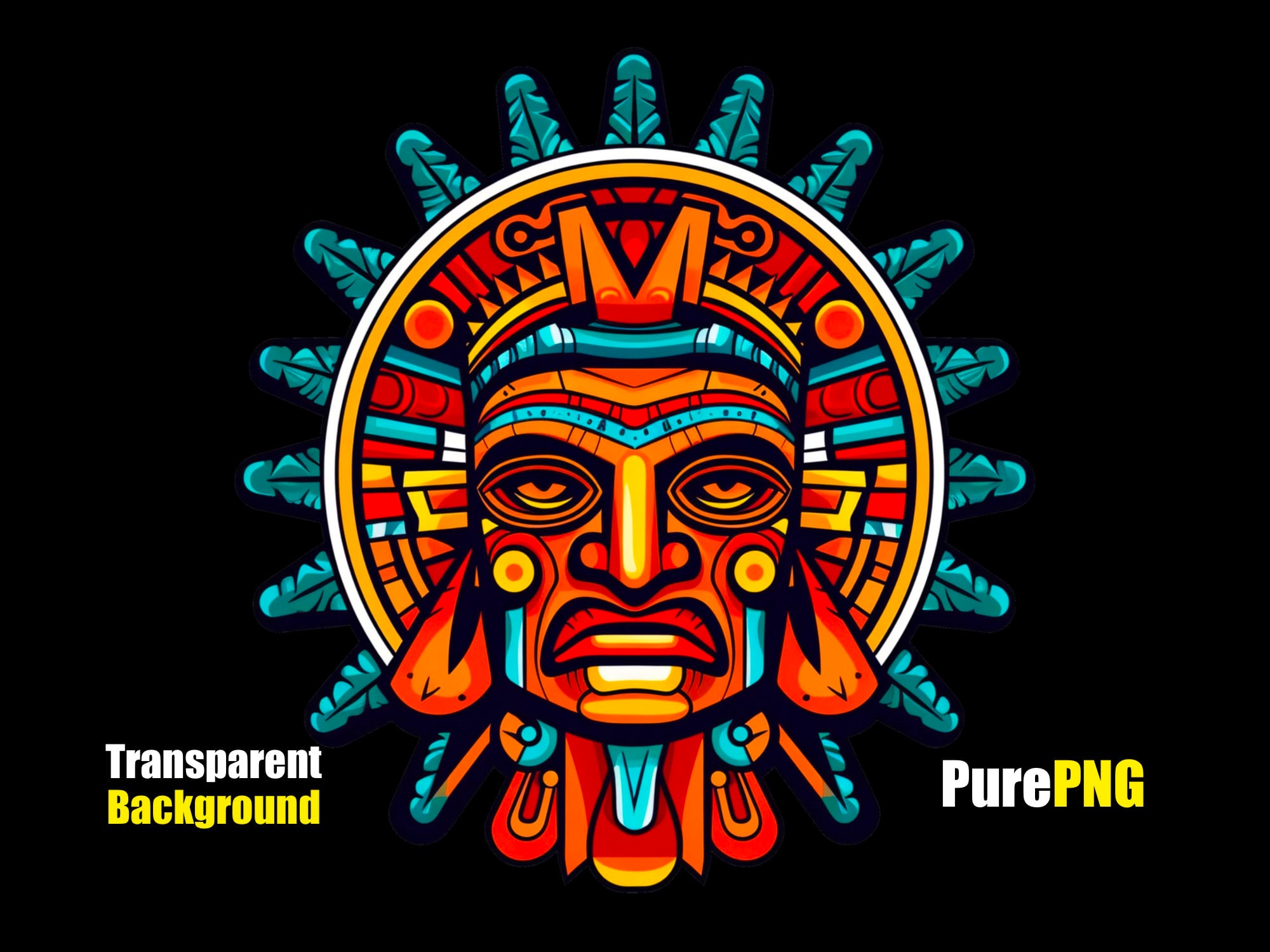 Aztec Sun Png Aztec Pngaztec Design Clipart Simple Aztec - Etsy
