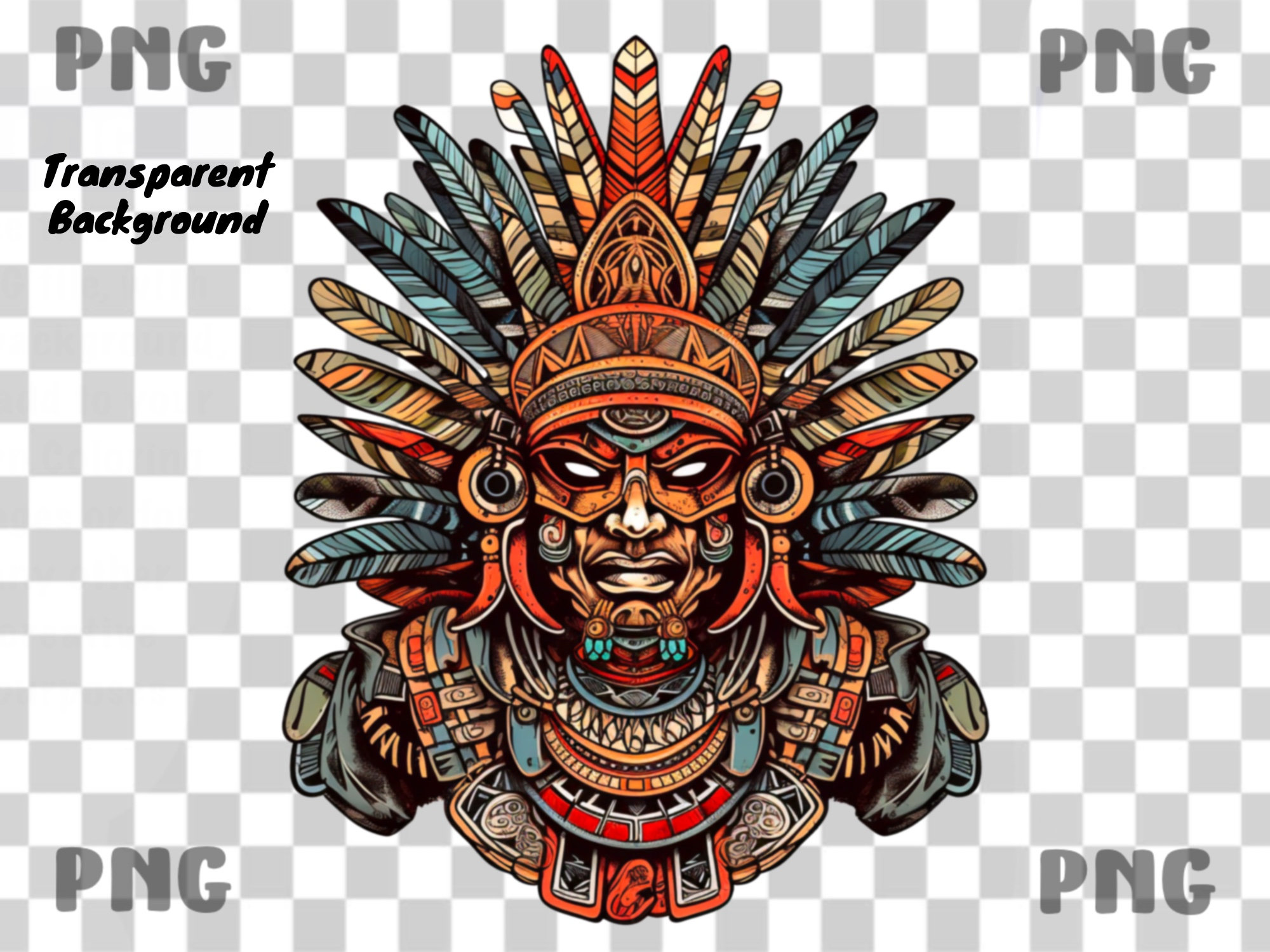 Aztec Png Aztec Warrior Png Aztec Clipart Design of Aztec - Etsy
