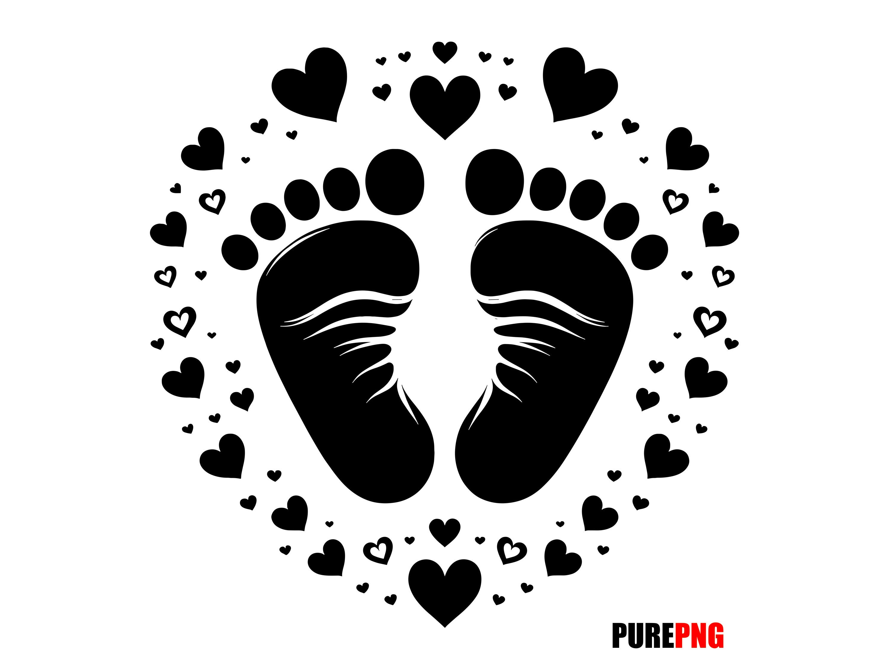 Baby Footprints Png for Baby Shower Png Design Use, for Commercial Use ...