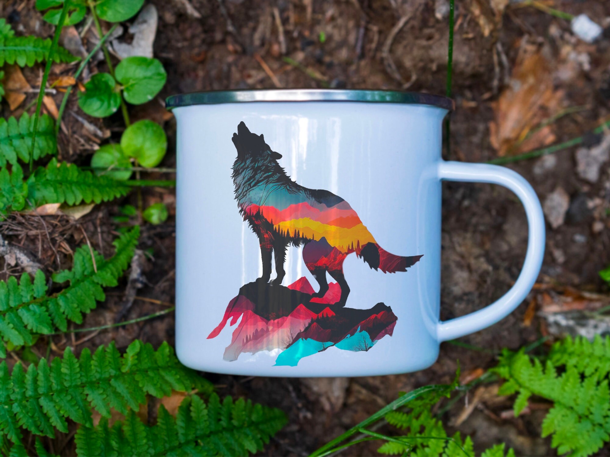 Wolf Silhouette PNG Pattern Wolf File for Sublimation Wolf Design for ...