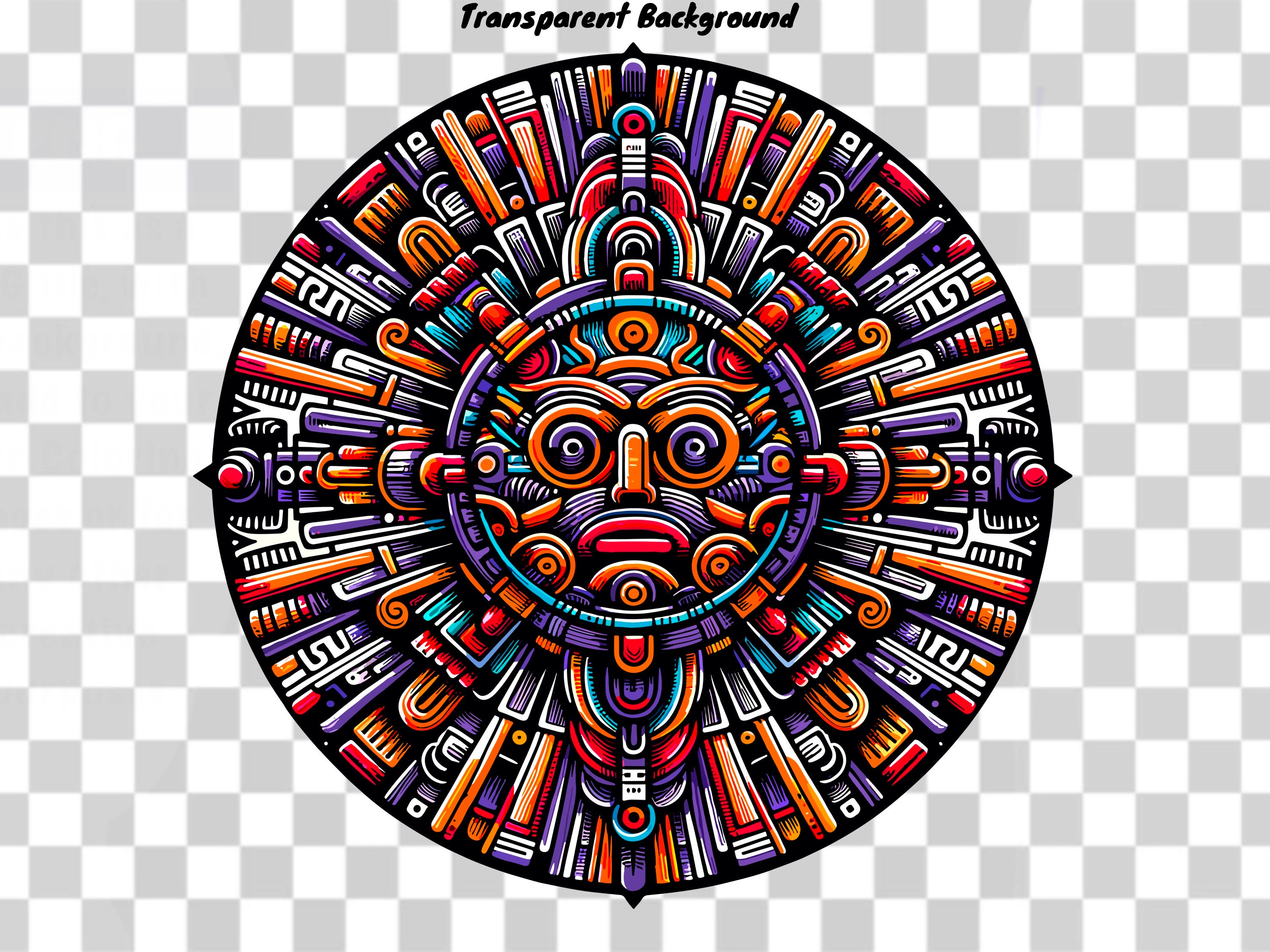 Aztec Png Aztec Sun Symbol Png Aztec Clipart Pattern Design - Etsy