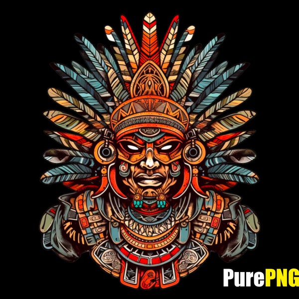 Guerrero Azteca Png - Etsy