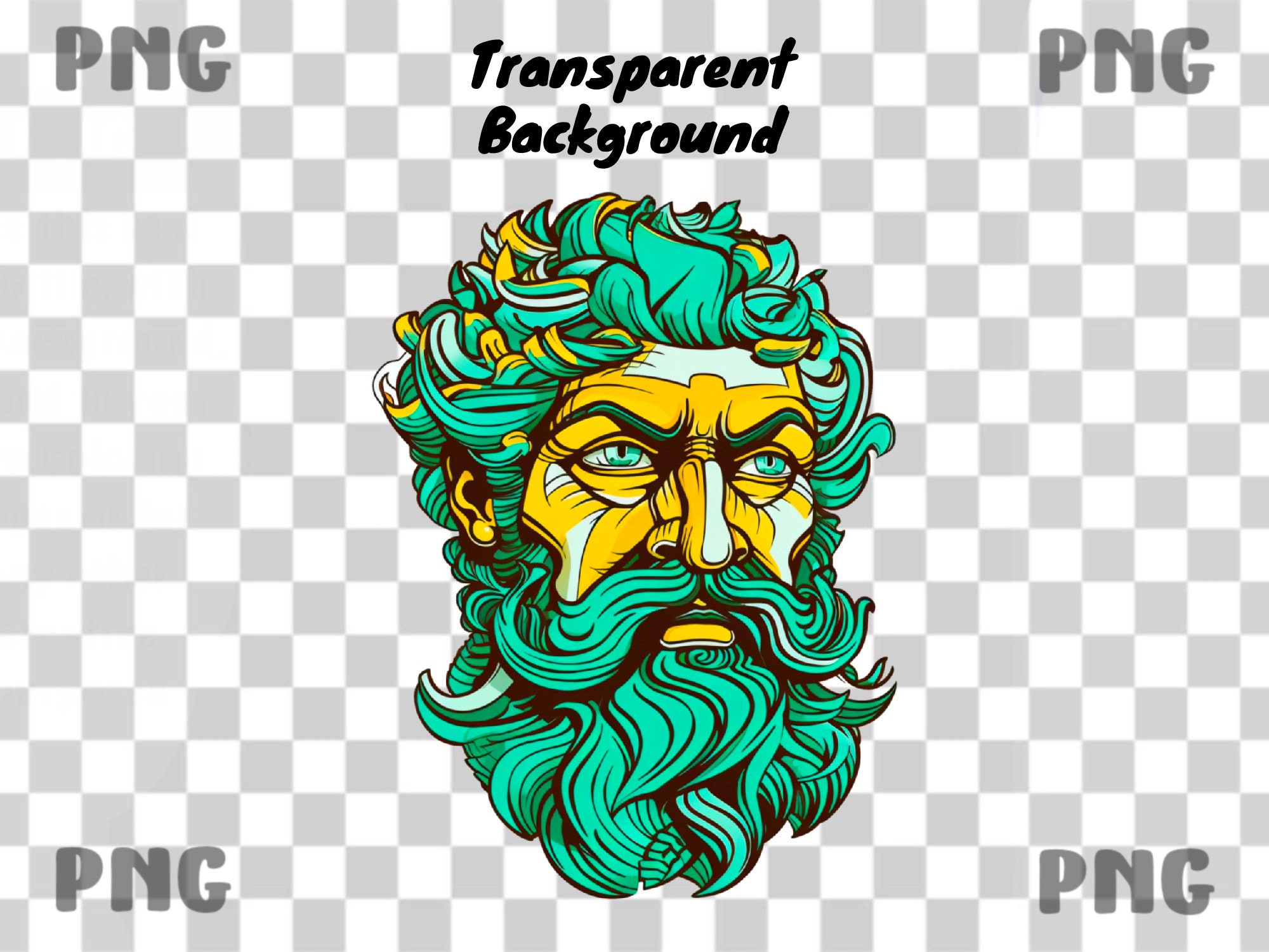 Greek Mythology Png Zeus Png Bold Colors Ancient Greek Clipart Design ...