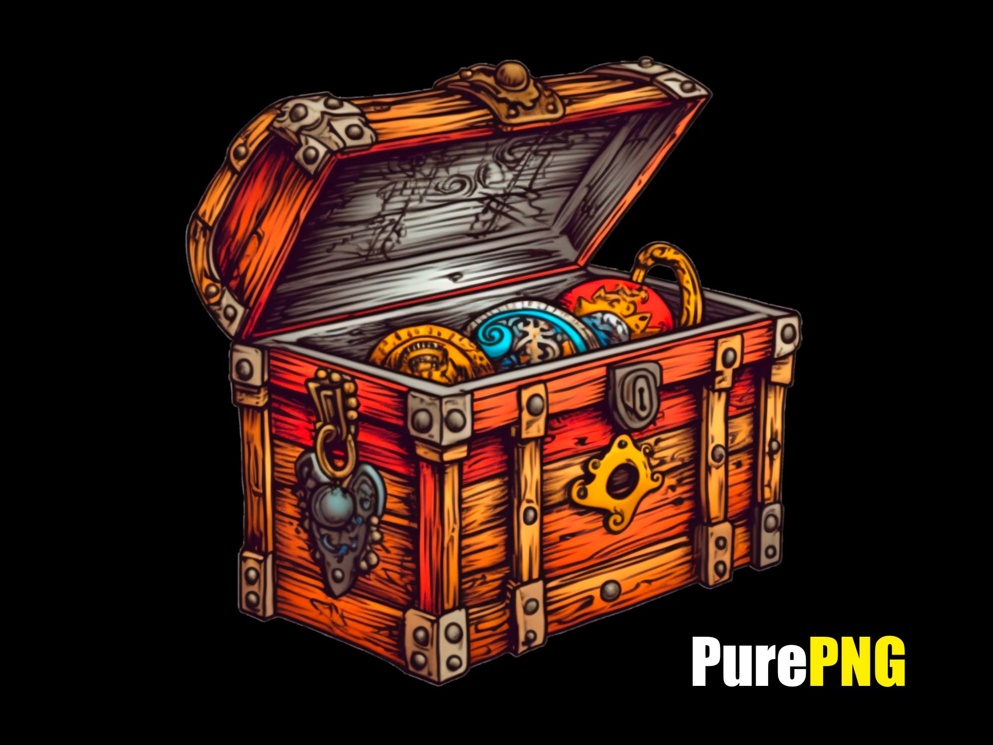 Pirate PNG Pirate Treasure Chest Clipart Transparent - Etsy
