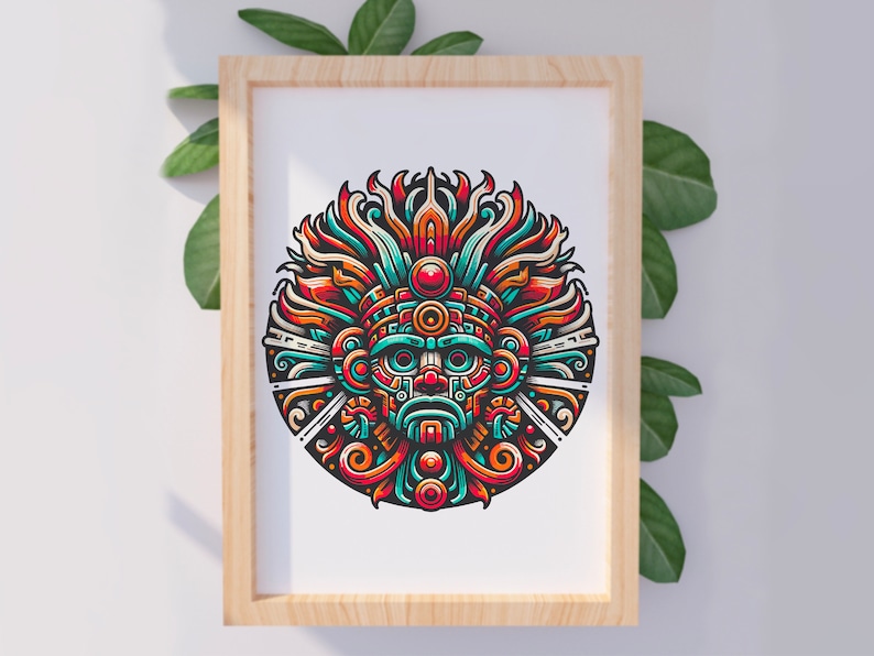 Aztec Png, God of Fire, Huehueteotl, Aztec Clipart Pattern Design Art ...