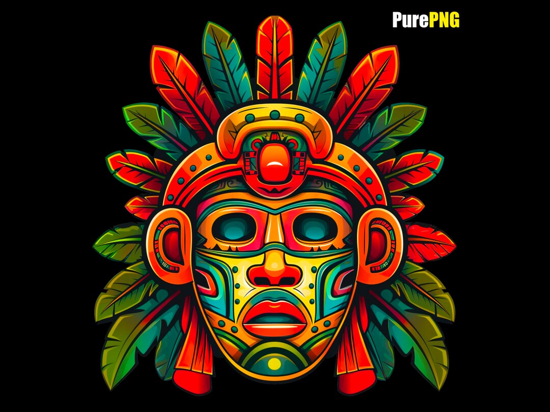 Aztec Png Aztec Face Mask Png Colorful Aztec Clipart Design of Aztec ...