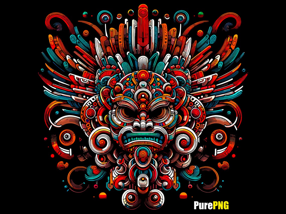 Aztec Png Aztec God of Rain Tlaloc Png Aztec Clipart Pattern Design Art ...