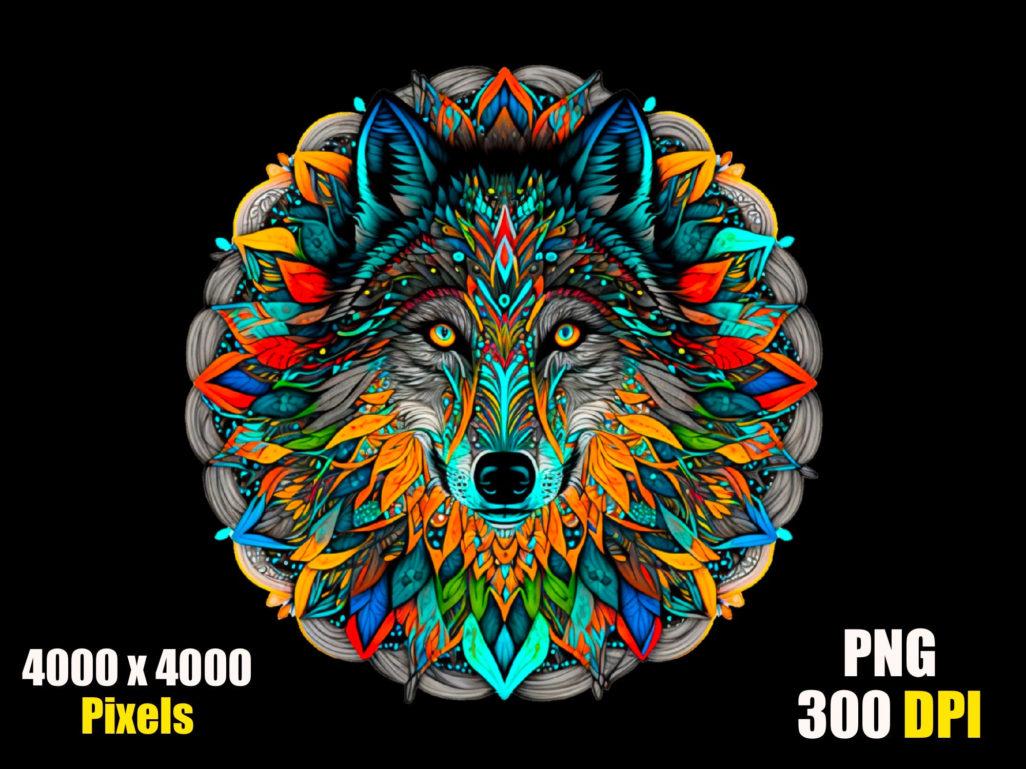 Wolf PNG Pattern Wolf File for Sublimation Wolf Design for - Etsy