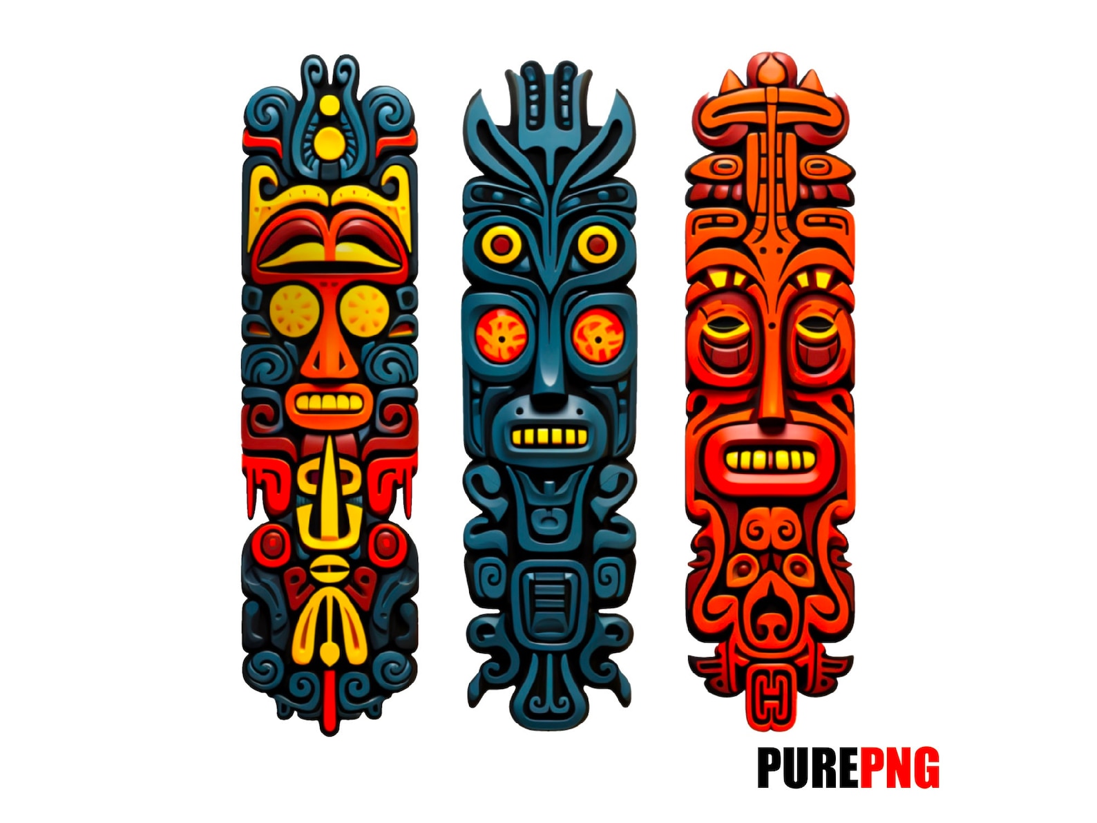Aztec Png Aztec Totems Png, Colorful Aztec Clipart Design of Aztec Art ...
