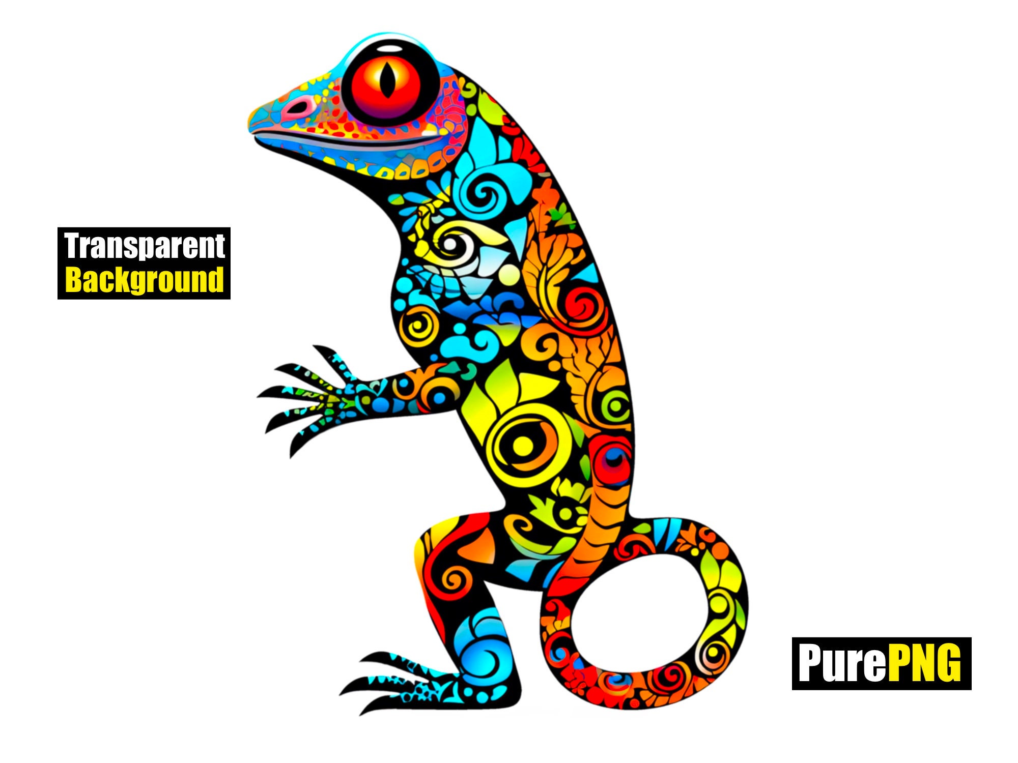 Gecko Clipart, Abstract Gecko Png With Transparent Background for ...