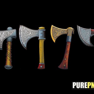 4 Viking Axe Graphic Png Files, Valhalla, Norse Man Axe Digital Design ...