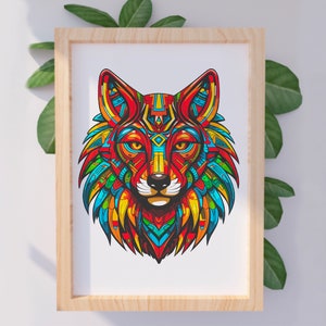 Aztec Png Aztec Coyote Png, Colorful Aztec Clipart Design of Aztec Art ...