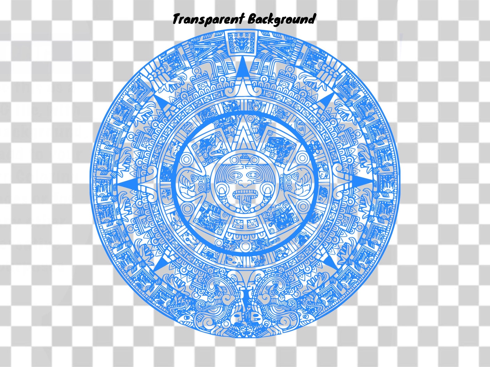 Aztec Png Blue Aztec Calendar Png, Aztec Clipart Design of Aztec ...