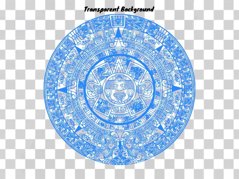 Aztec Png Blue Aztec Calendar Png, Aztec Clipart Design of Aztec ...