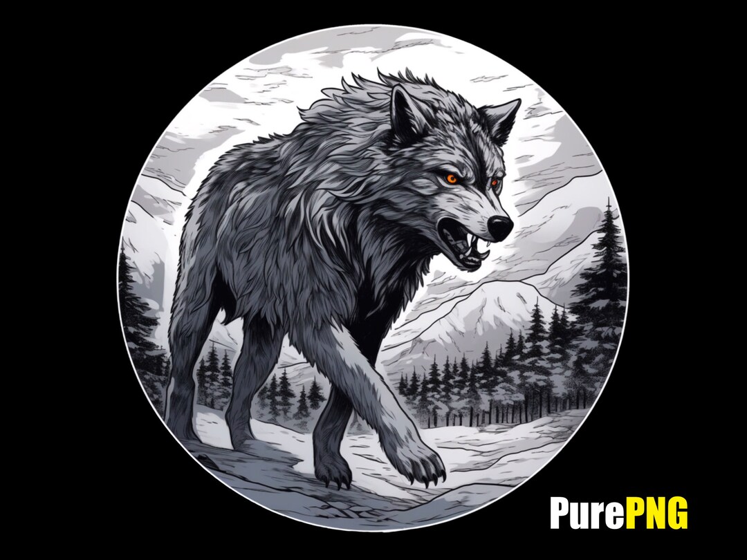 Fenrir Viking Wolf PNG: Transparent Clipart (digital Download) - Etsy