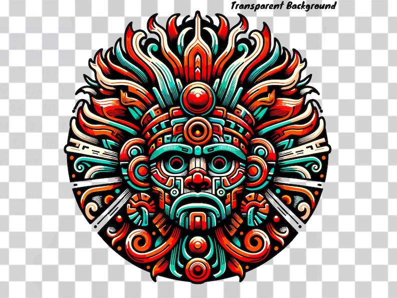Aztec Png, God of Fire, Huehueteotl, Aztec Clipart Pattern Design Art ...