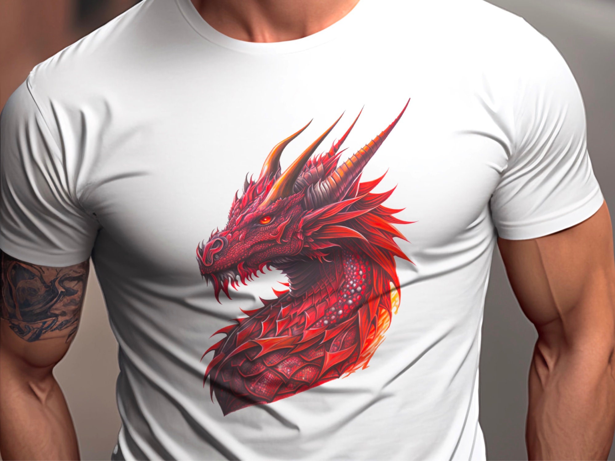 Red Dragon PNG: Sublimation Clipart for Dragon Art (commercial Use) - Etsy