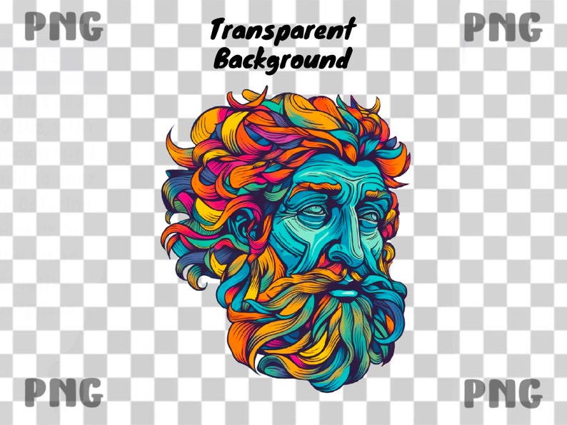 Greek Mythology Png Zeus Png Bold Colorful Ancient Greek Clipart Design ...