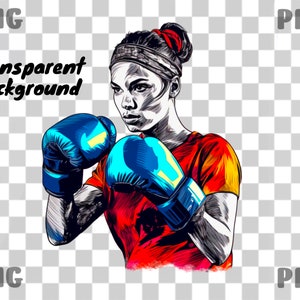 Boxing Png Boxing Woman Png Female Boxer Transparent Background Boxing ...