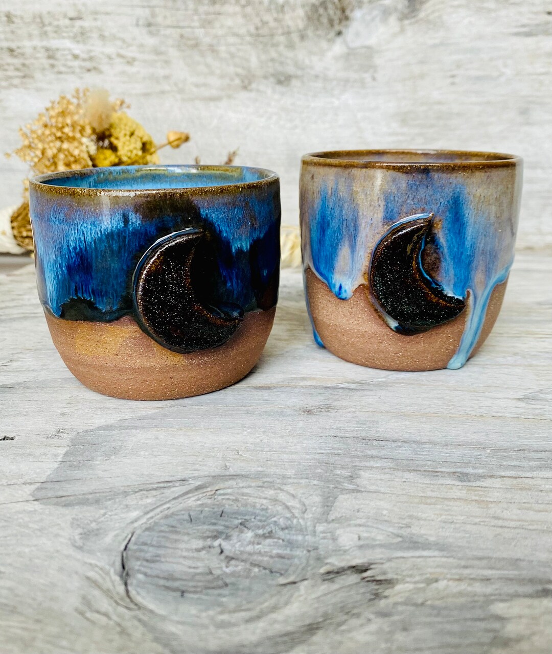 8 Oz Handmade Pottery Coffee Cup stoneware Moon Mug Wheel - Etsy