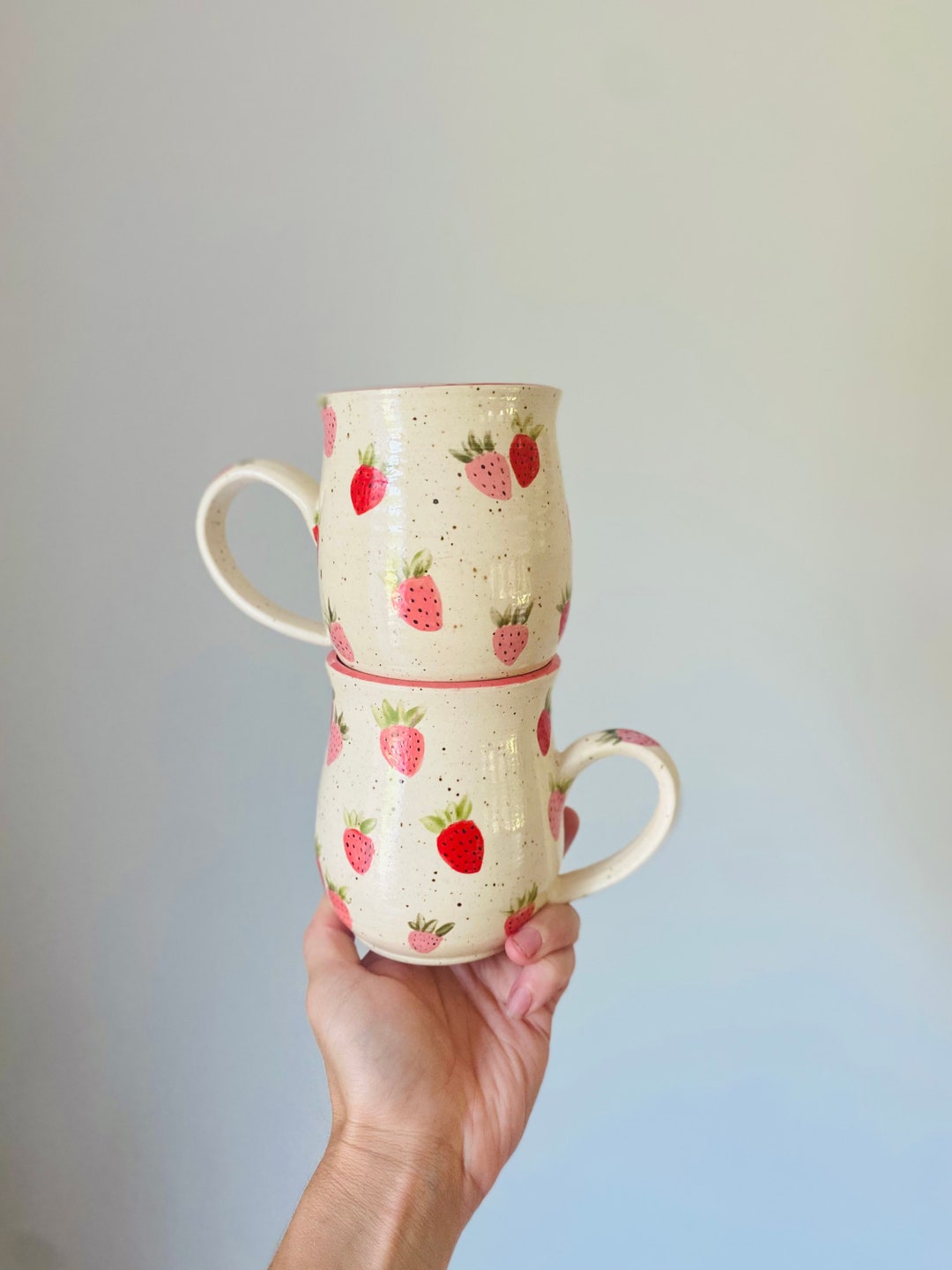 Made to Order Handpainted Strawberry Mug | Handmade Mugs | Handmade ...