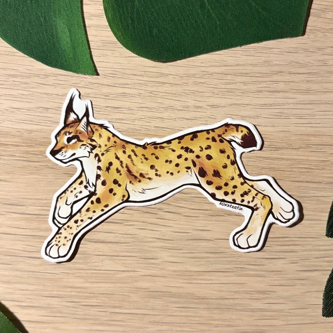Lynx Sticker for Laptop, Nature Gift for Wildlife Lovers, Furry ...