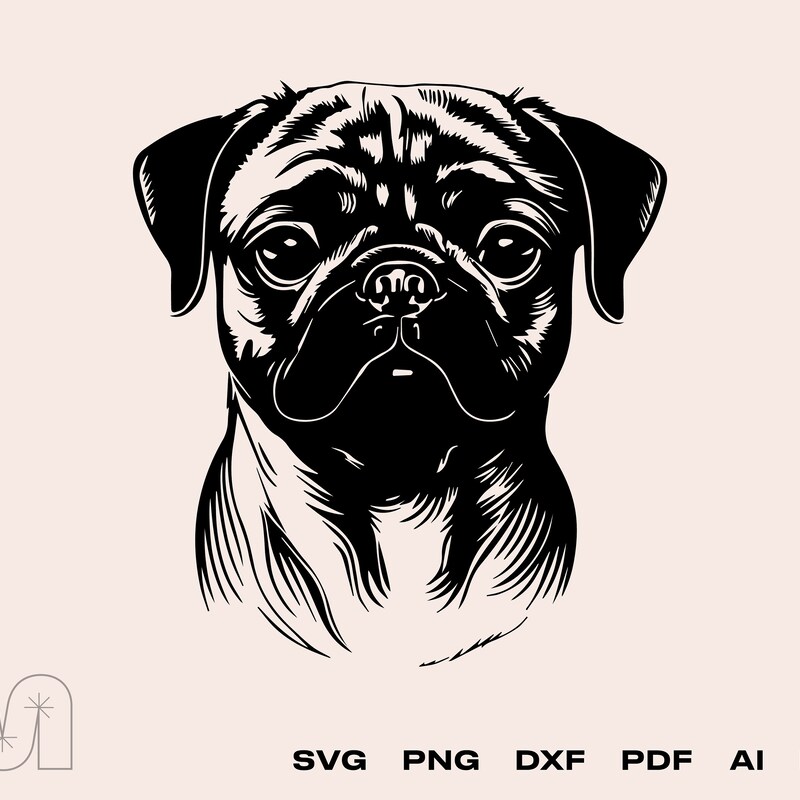 Pug Svg - Etsy Canada