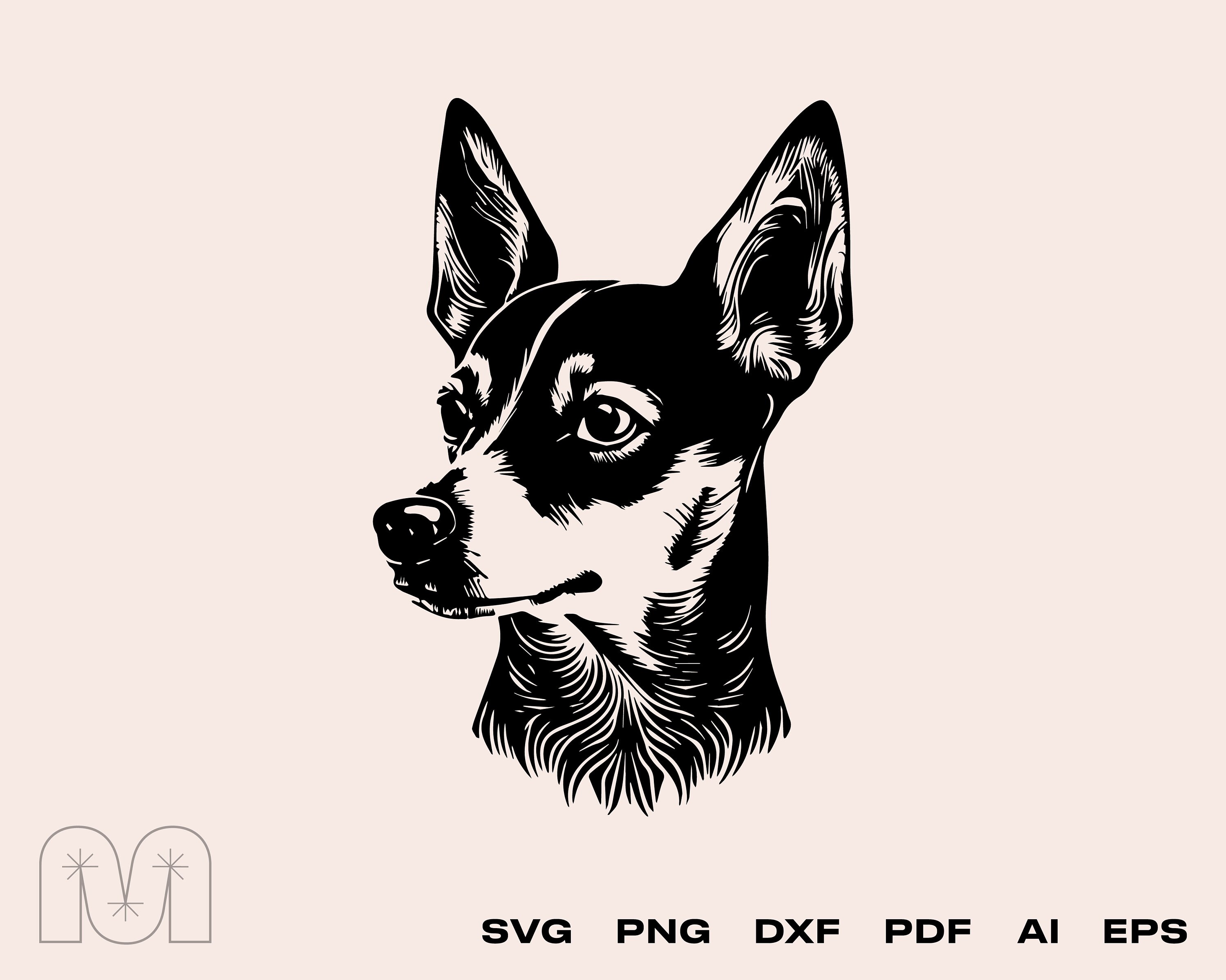 Miniature Pinscher SVG + PNG, Animal, Dog Breed, Dog Mom, Svg File ...