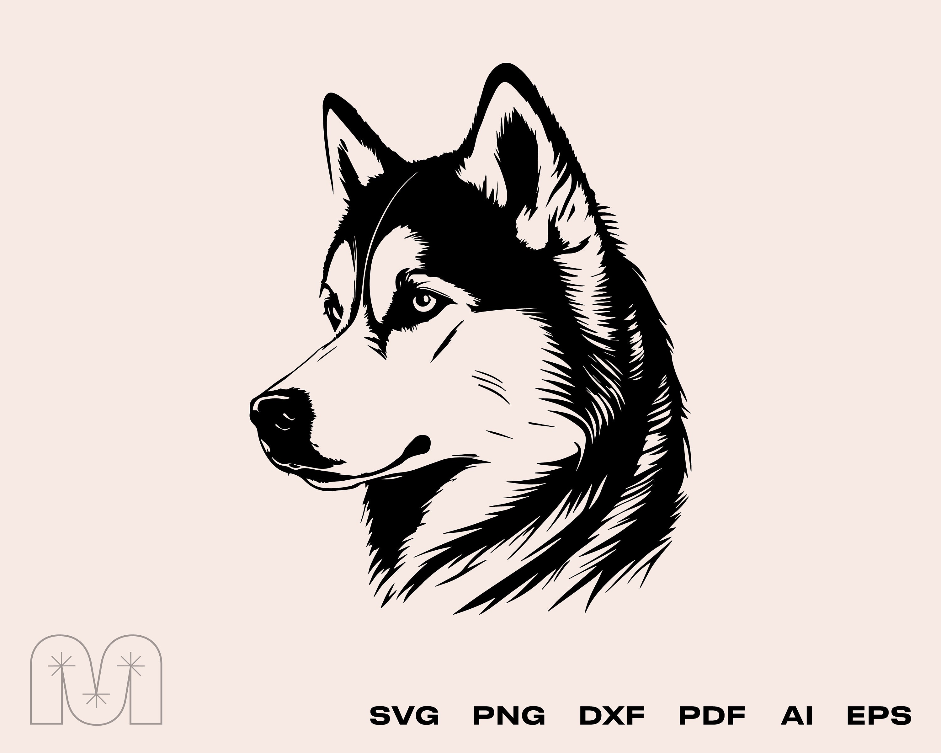 Siberian Husky Dog SVG + PNG, Animal, Dog Breed, Dog Mom, Svg File ...