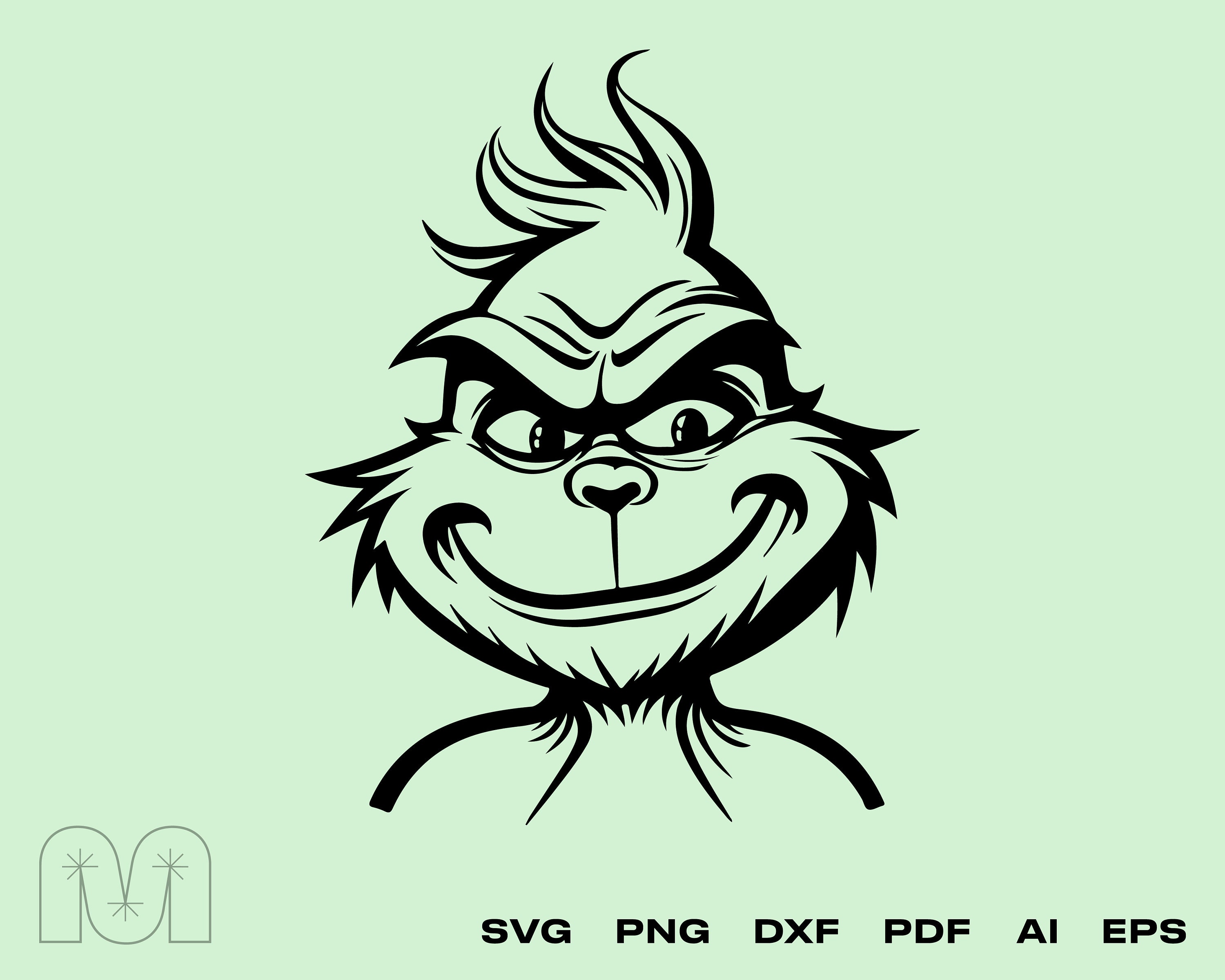 Grinch SVG PNG, the Grinch, Christmas Svg, Grinch Face Svg, Grinch Svg ...