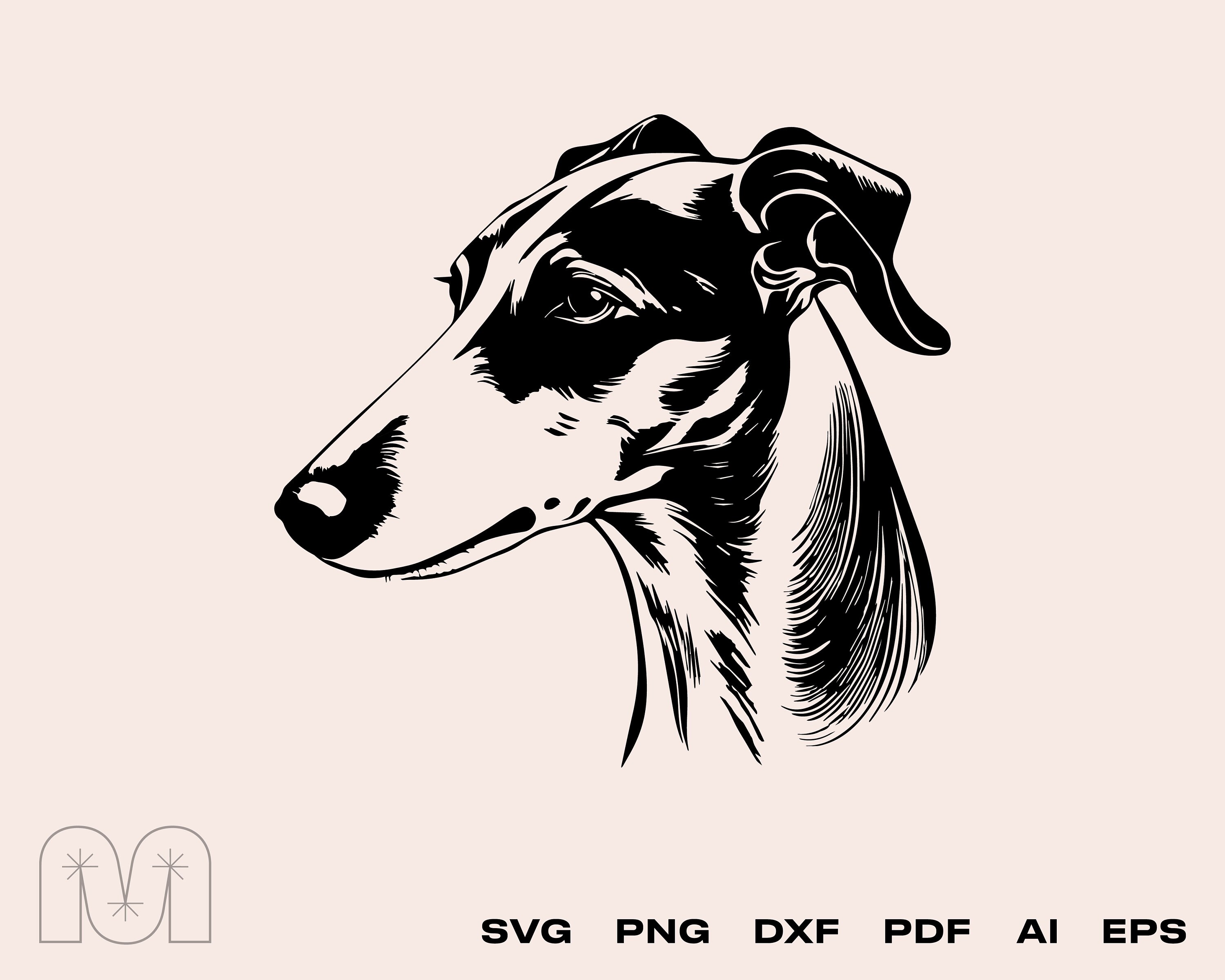 Greyhound Dog SVG + PNG, Animal, Dog Breed, Dog Mom, Svg File ...