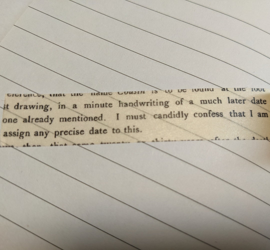 Washi Tape Sample Letter Block Font Bullet Journal Decoration - Etsy